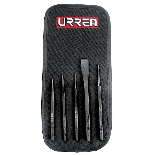 Urrea Punch & Chisel Set, 5Pc NO.3 | Zoro